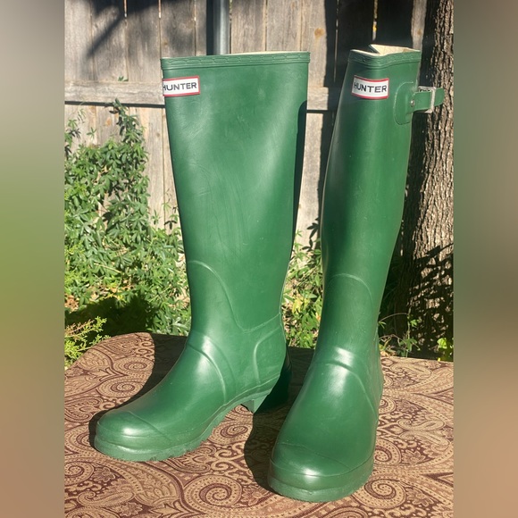 Hunter | Shoes | Hunter Tall Welly Rain Boot Green Nwb | Poshmark
